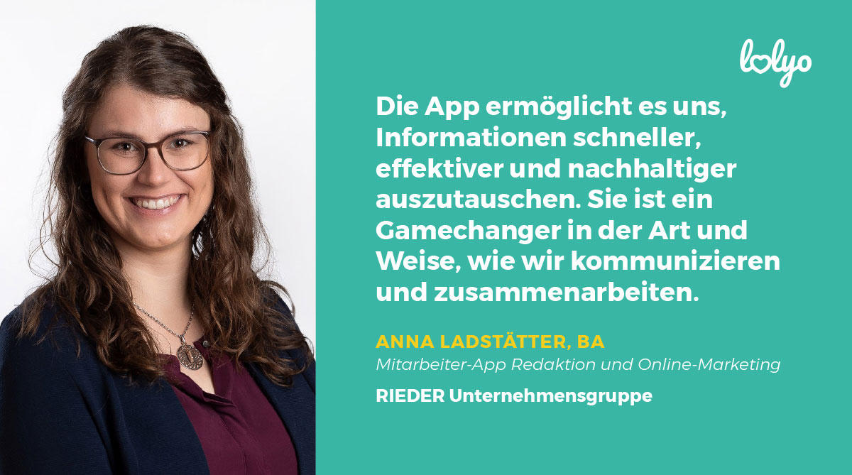 RIEDER Team App bündelt Information, Kommunikation & Teamspirit